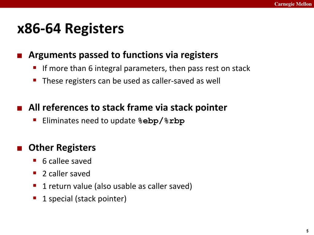 PPT - x86-64 Procedures and Data Structures Overview PowerPoint ...