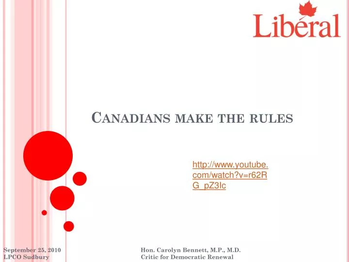 PPT - Canadians make the rules PowerPoint Presentation, free download ...