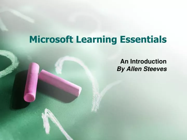 PPT - Microsoft Learning Essentials PowerPoint Presentation, free ...