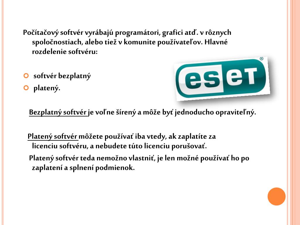 PPT - Softvér PowerPoint Presentation, free download - ID:3876997