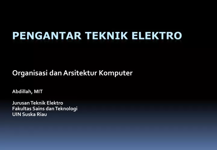 PPT - Pengantar Teknik Elektro PowerPoint Presentation, free download ...