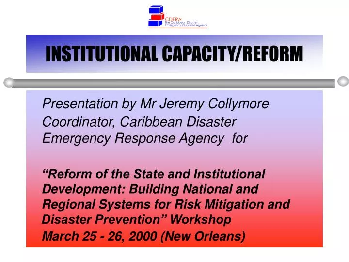 PPT - INSTITUTIONAL CAPACITY/REFORM PowerPoint Presentation, free ...