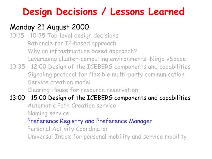 PPT - Design Decisions / Lessons Learned PowerPoint Presentation, free ...