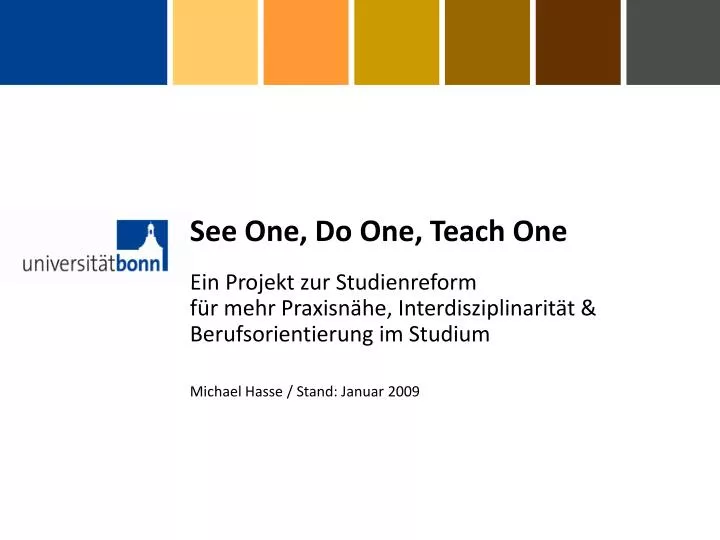 PPT - See One, Do One, Teach One PowerPoint Presentation, free download ...