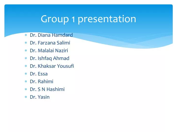 PPT - Group 1 presentation PowerPoint Presentation, free download - ID ...