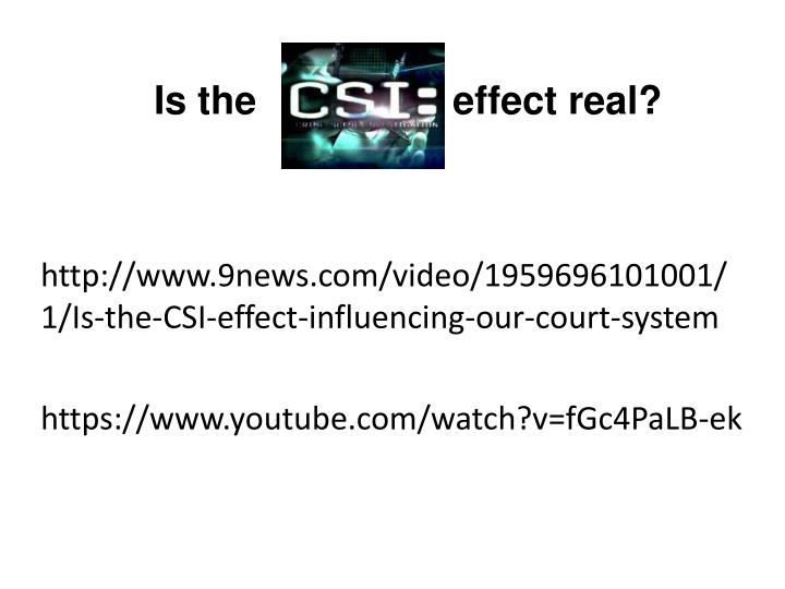 PPT - The CSI Effect PowerPoint Presentation - ID:3877512