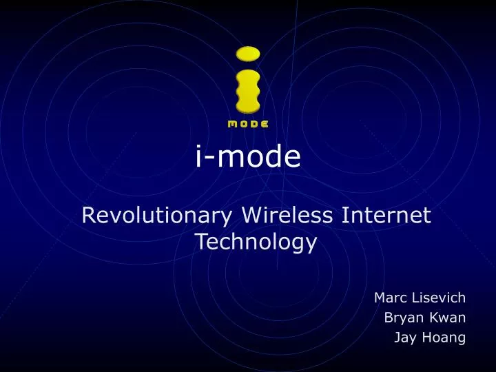 PPT - i-mode PowerPoint Presentation, free download - ID:3878318