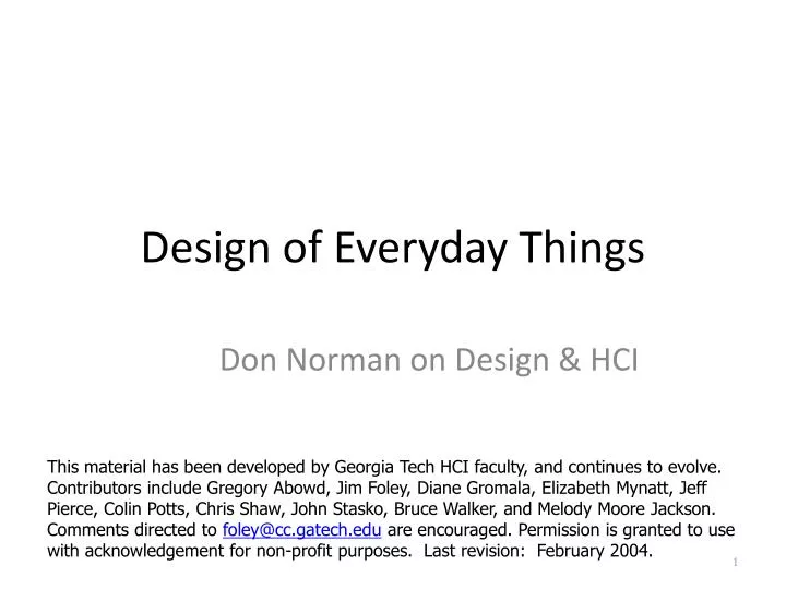 PPT - Design of Everyday Things PowerPoint Presentation, free download ...