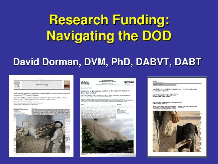 PPT - Research Funding: Navigating the DOD PowerPoint Presentation ...