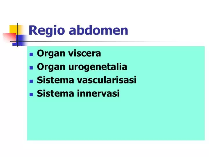 PPT - Regio abdomen PowerPoint Presentation, free download - ID:3880755