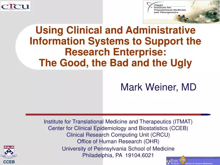 PPT - Mark Weiner, MD PowerPoint Presentation, free download - ID:3880855