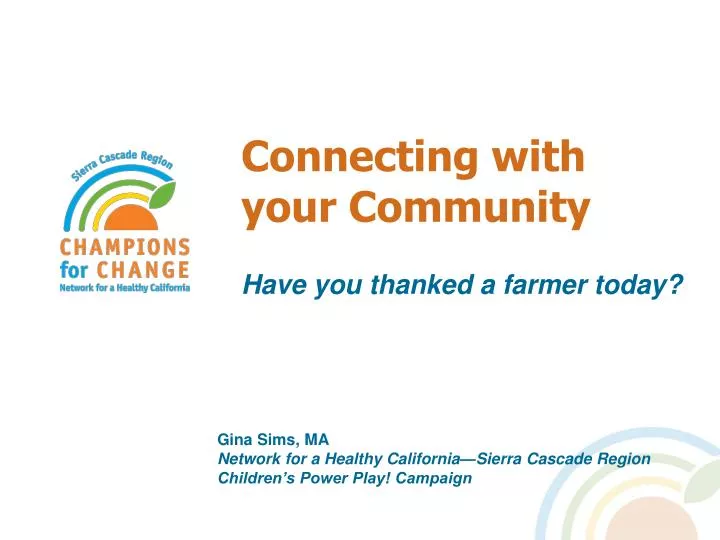 PPT - Connecting with your Community PowerPoint Presentation, free ...