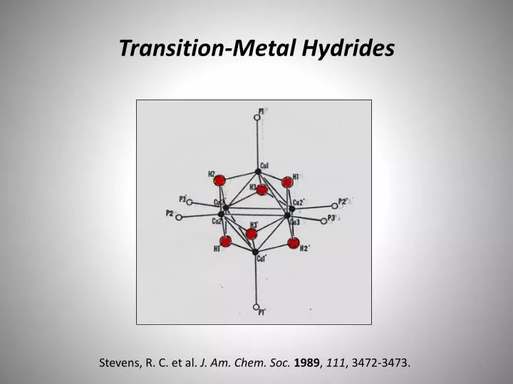 PPT - Transition-Metal Hydrides PowerPoint Presentation, free download ...