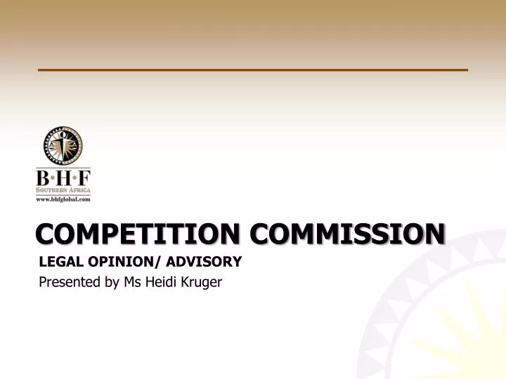 PPT - Competition Commission PowerPoint Presentation, free download ...