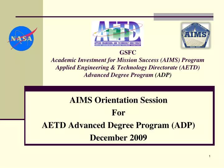 PPT - AIMS Orientation Session For AETD Advanced Degree Program (ADP ...