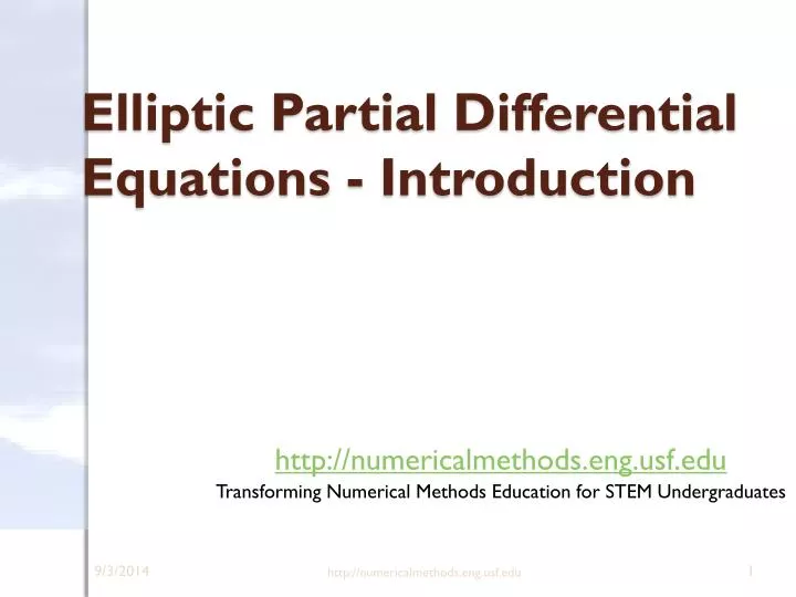 PPT - Elliptic Partial Differential Equations - Introduction PowerPoint ... PPT - Elliptic Partial Differential Equations - Introduction PowerPoint ...