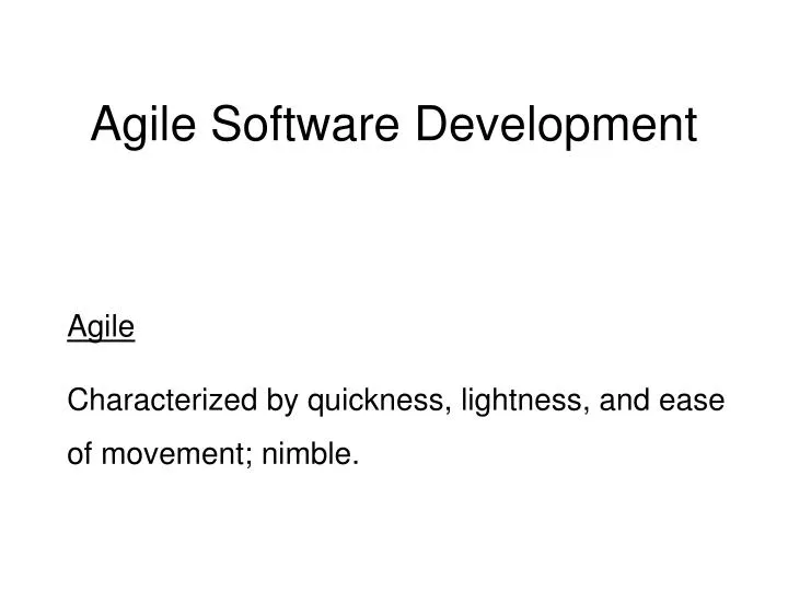 PPT - Agile Software Development PowerPoint Presentation, free download ...