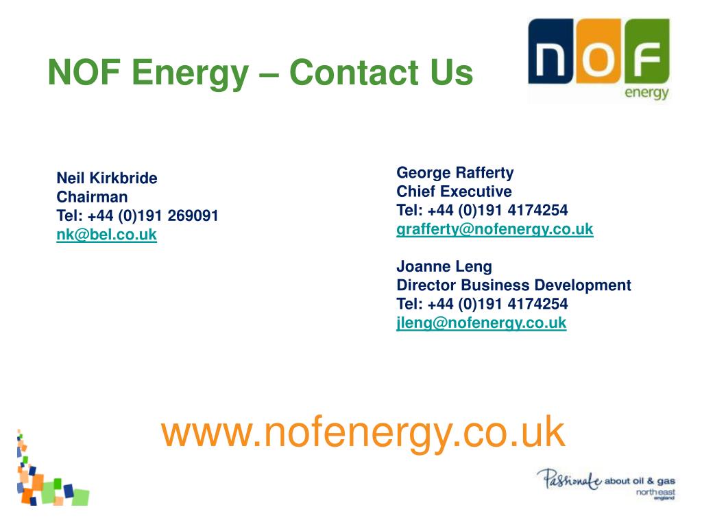 PPT - Presentation by Neil Kirkbride, Chairman of NOF Energy MD, Bel ...