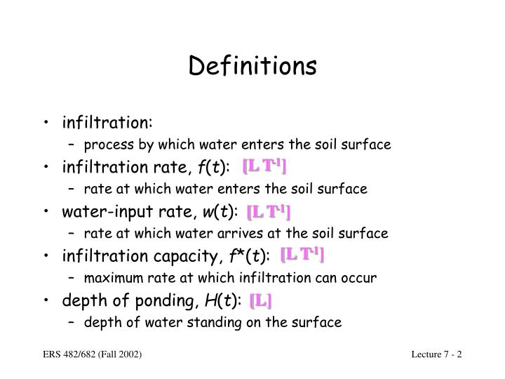 PPT - Infiltration PowerPoint Presentation - ID:3883721