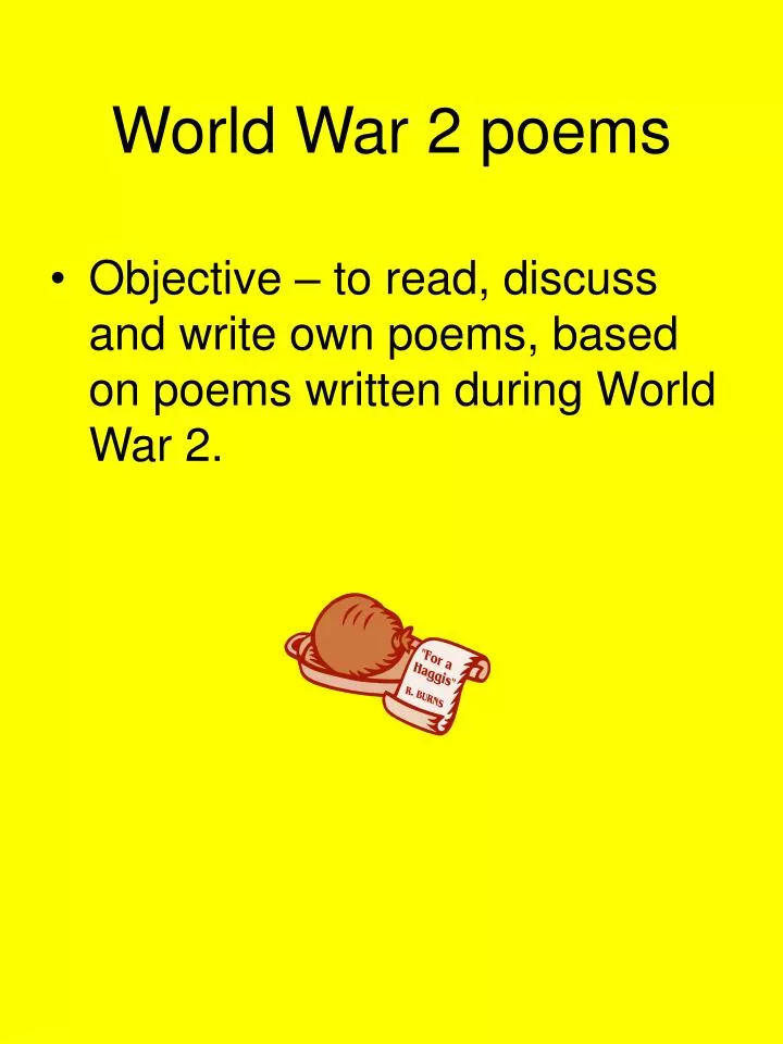 PPT - World War 2 poems PowerPoint Presentation, free download - ID:3884145