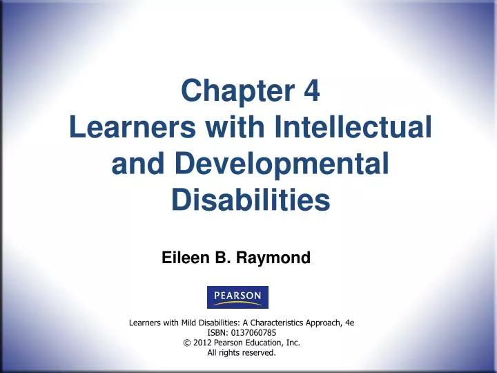 PPT - Chapter 4 Learners with Intellectual and Developmental ...