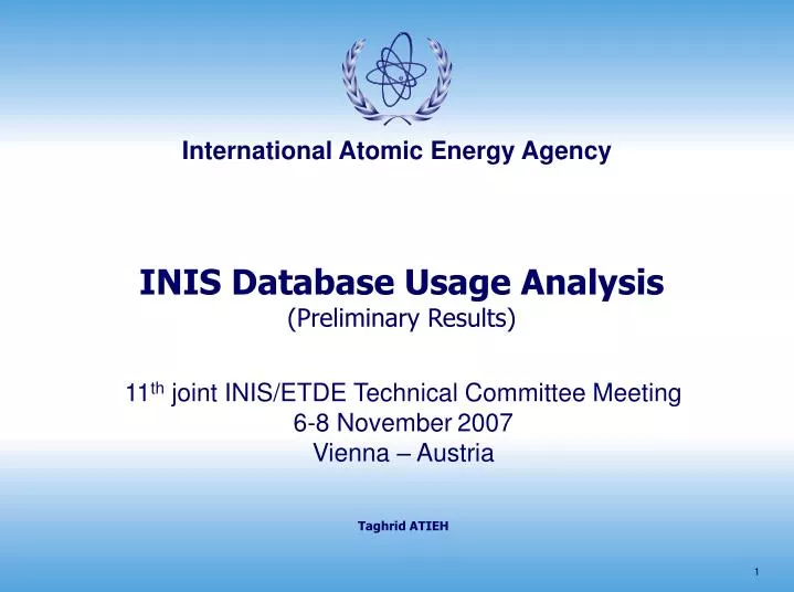 PPT - INIS Database Usage Analysis (Preliminary Results) PowerPoint Presentation - ID:3884988