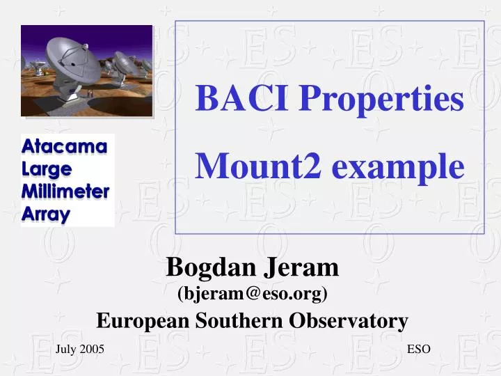 PPT - BACI Properties Mount2 example PowerPoint Presentation, free ...