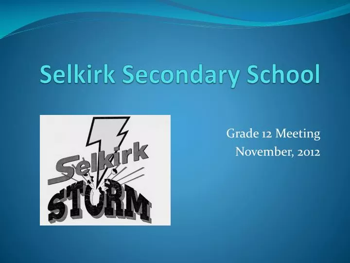 PPT - Selkirk Secondary School PowerPoint Presentation, free download ...