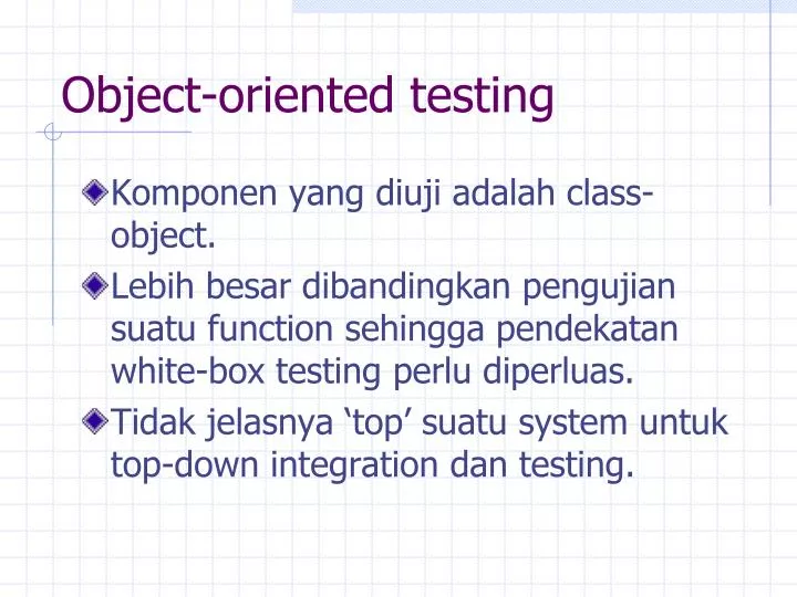 Ppt Object Oriented Testing Powerpoint Presentation Free Download 9793