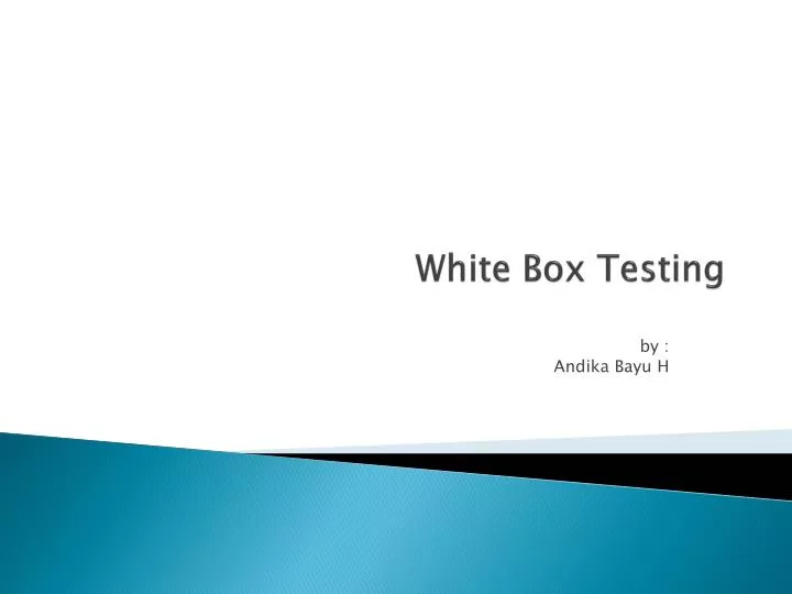 PPT - White Box Testing PowerPoint Presentation, free download - ID:3887935