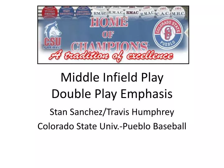 PPT - Middle Infield Play Double Play Emphasis PowerPoint Presentation ...
