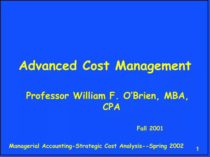 PPT - Advanced Cost Management PowerPoint Presentation, free download ...