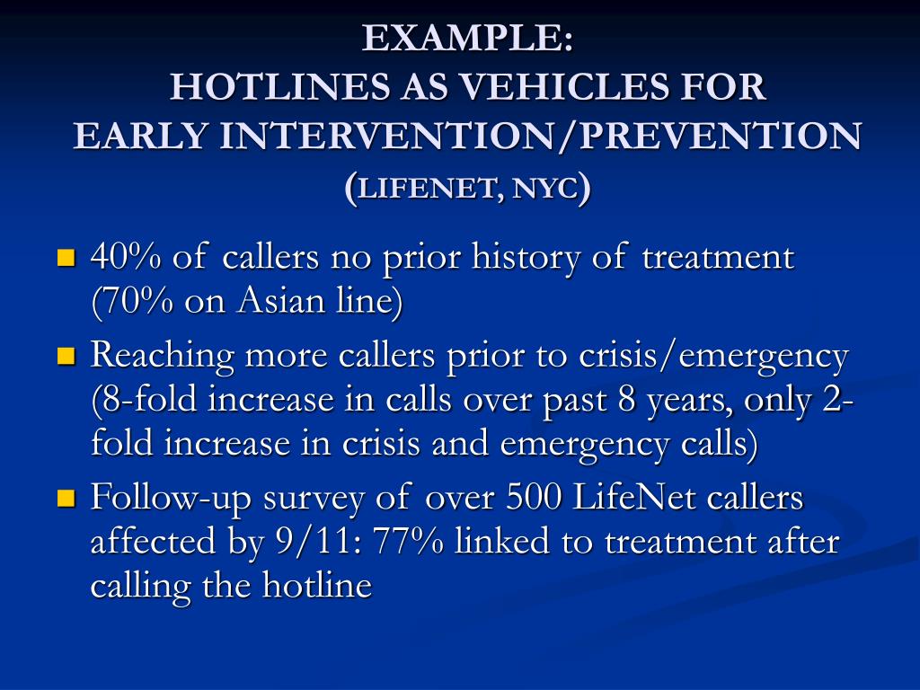 PPT - The NATIONAL NETWORK OF SUICIDE PREVENTION HOTLINES John Draper ...