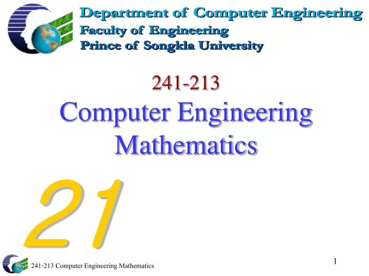 PPT - 241-213 Computer Engineering Mathematics PowerPoint Presentation ...
