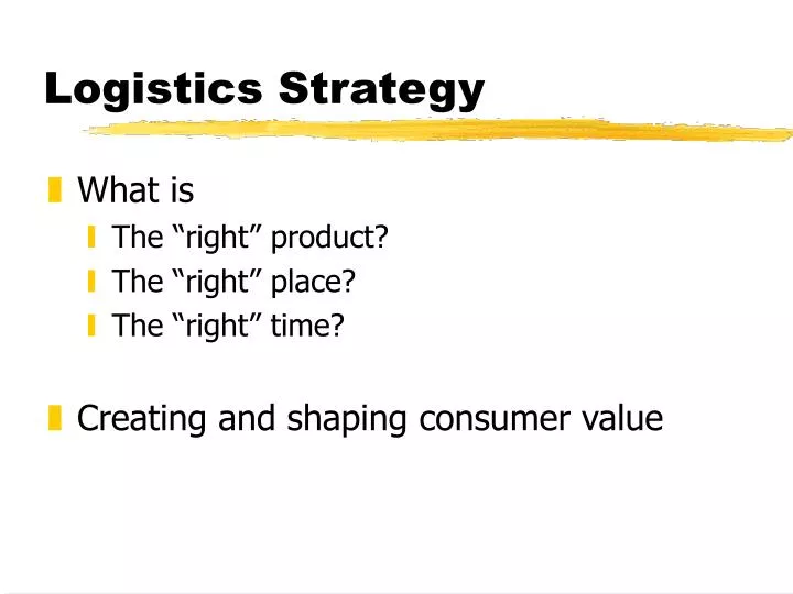 PPT - Logistics Strategy PowerPoint Presentation, free download - ID ...