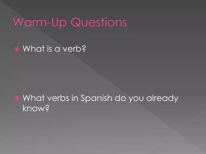 PPT - Warm-Up Questions PowerPoint Presentation, free download - ID:3890781