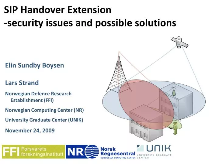PPT - Elin Sundby Boysen Lars Strand Norwegian Defence Research ...
