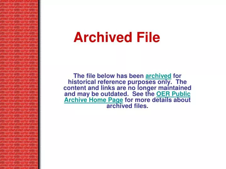 PPT - Archived File PowerPoint Presentation, free download - ID:3891099
