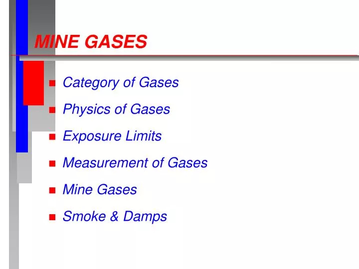 PPT - MINE GASES PowerPoint Presentation, free download - ID:3891841