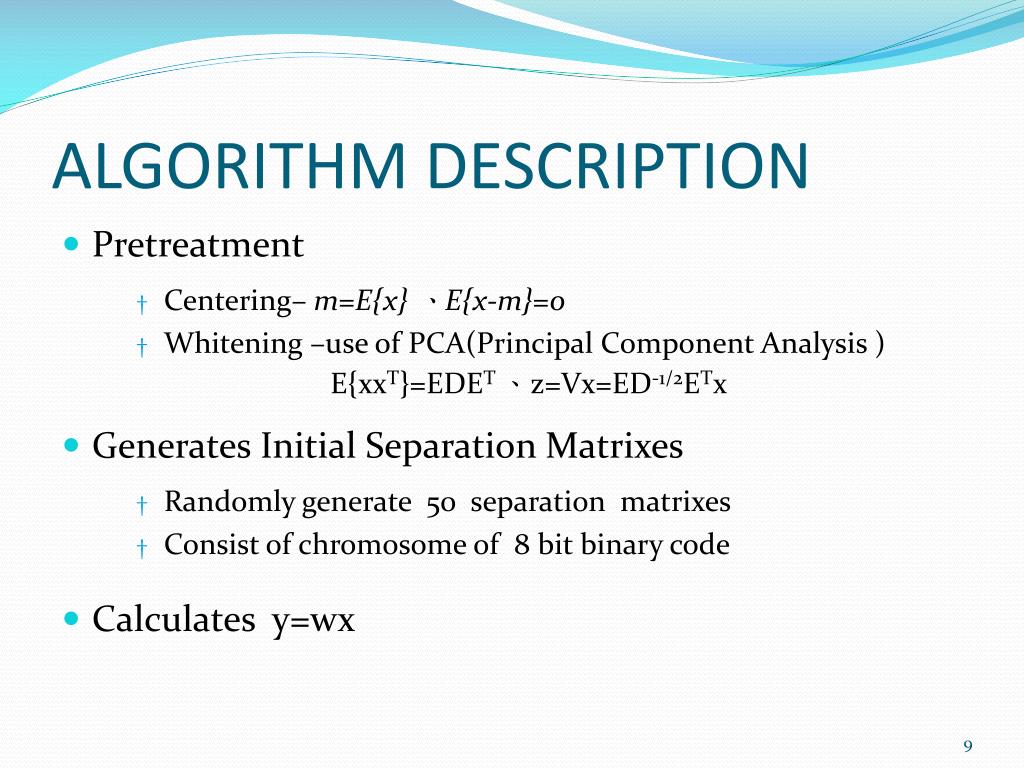 Ppt Blind Separation Algorithm For Audio Signal Based On Genetic Algorithm And Neural Network