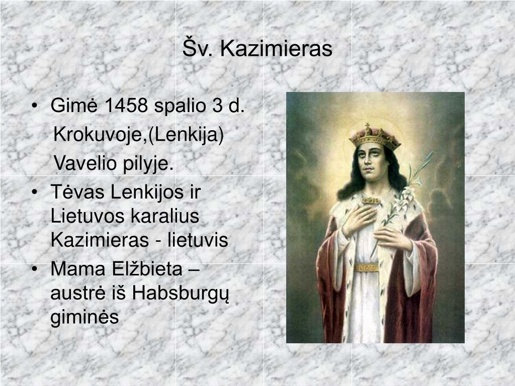 PPT - „Palaimintojo Kazimiero gyvenimas...“ („Vita beati Casimiri ...