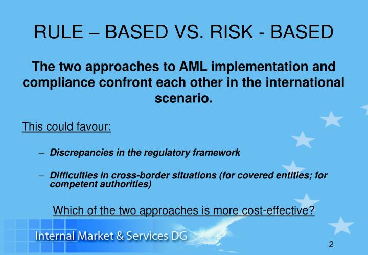 PPT - Rule-Based vs. Risk-Based approaches to control. The third EU AML ...