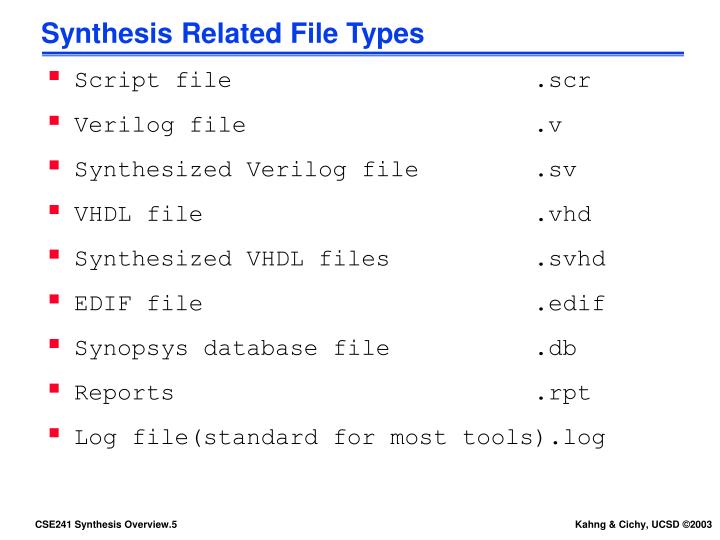 PPT - CSE241A VLSI Digital Circuits Winter 2003 Recitation 3: Synthesis PowerPoint Presentation ...