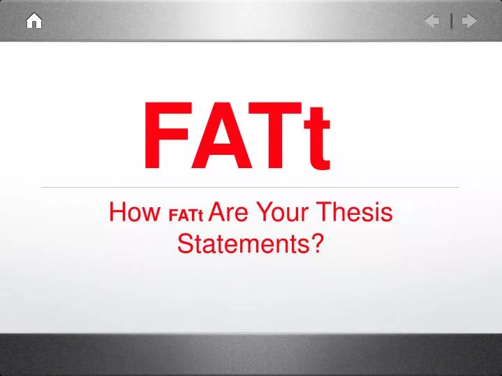 PPT - FATt PowerPoint Presentation, free download - ID:3895460