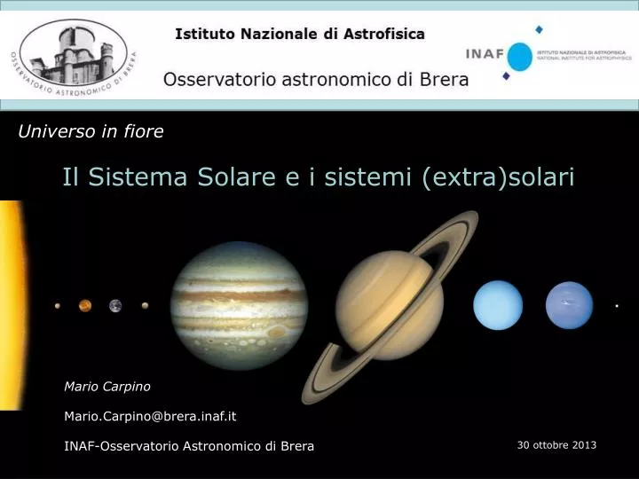 PPT - Istituto Nazionale di Astrofisica PowerPoint Presentation, free ...