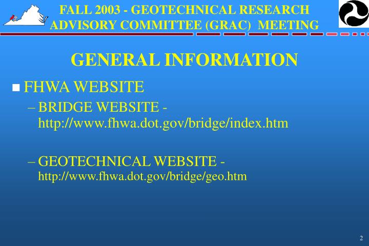 PPT - FHWA GEOTECHNICAL PROGRAM PowerPoint Presentation - ID:3896536