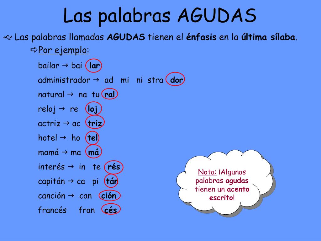 PPT - Los acentos ortográficos en el español PowerPoint Presentation ...