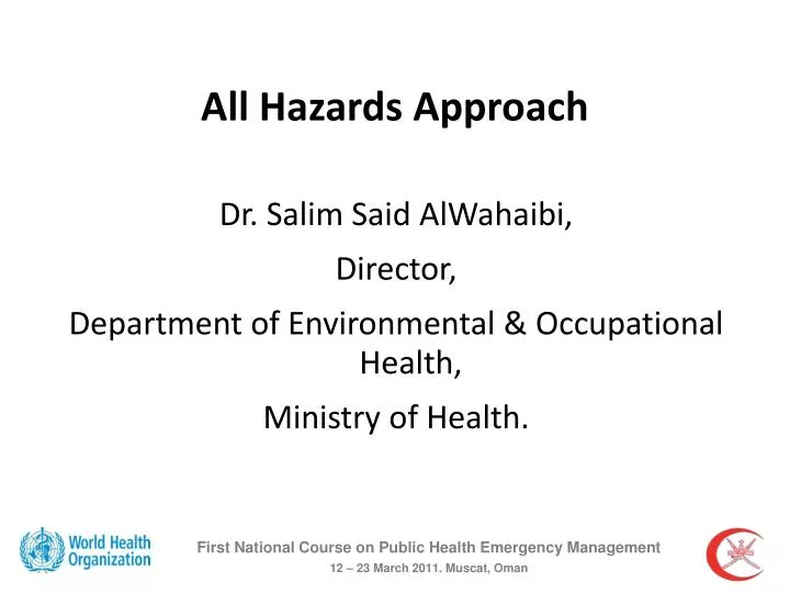 PPT - All Hazards Approach PowerPoint Presentation, free download - ID ...