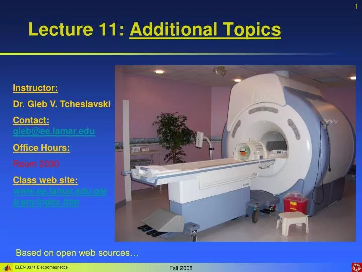 PPT - Lecture 11: Additional Topics PowerPoint Presentation, free ...