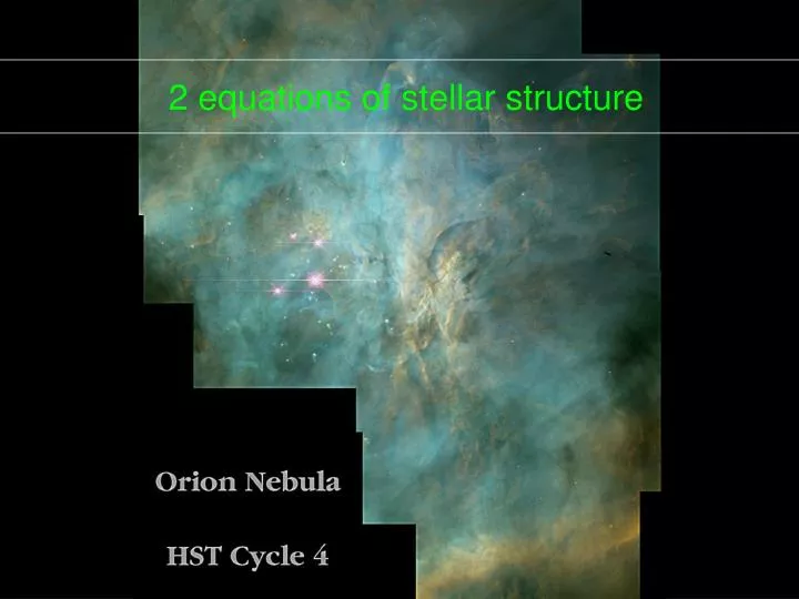 PPT - 2 equations of stellar structure PowerPoint Presentation, free ...